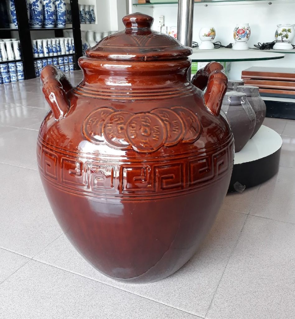 Chum Bát Tràng 50L tráng men - Bình thủy tinh ngâm rượu - Bình ngâm ...